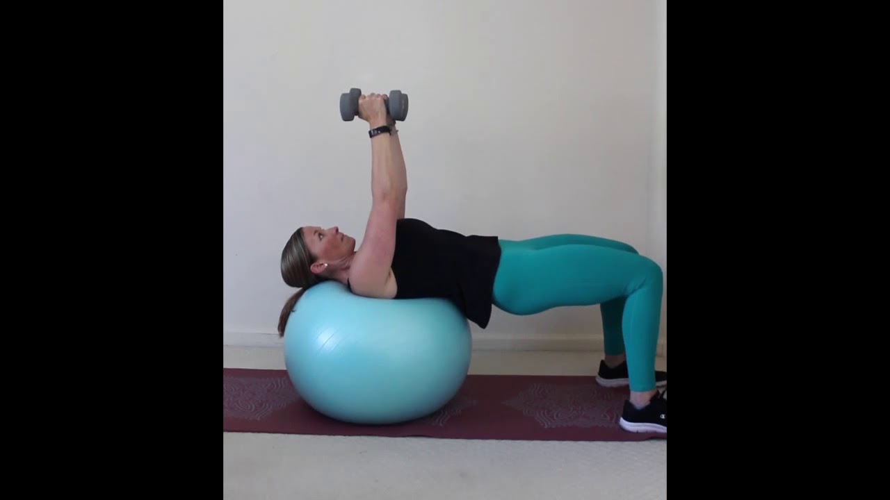 Stability Ball Chest Fly - YouTube