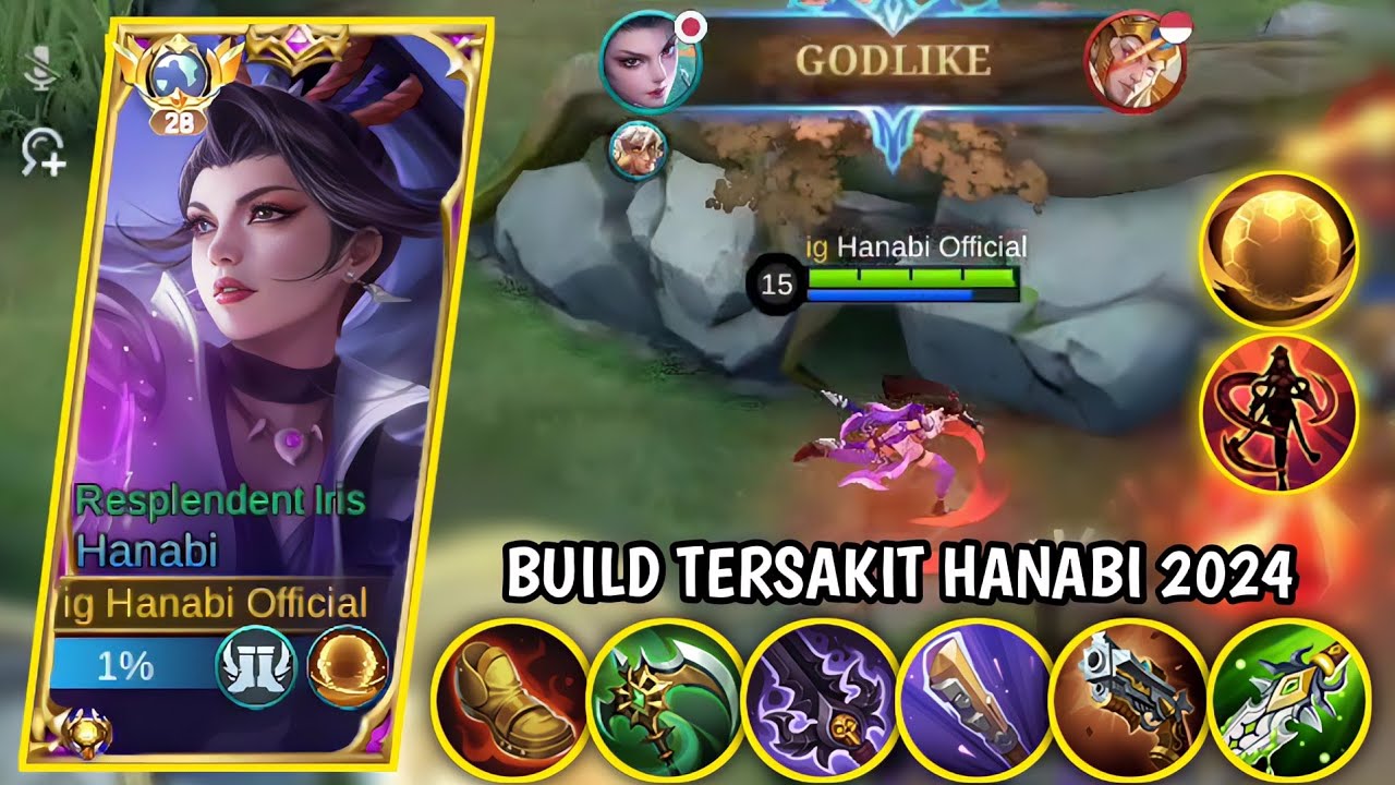 BUILD TOP GLOBAL HANABI PALING SAKIT 2024 - DAMAGENYA GAK NGOTAK - MLBB ...