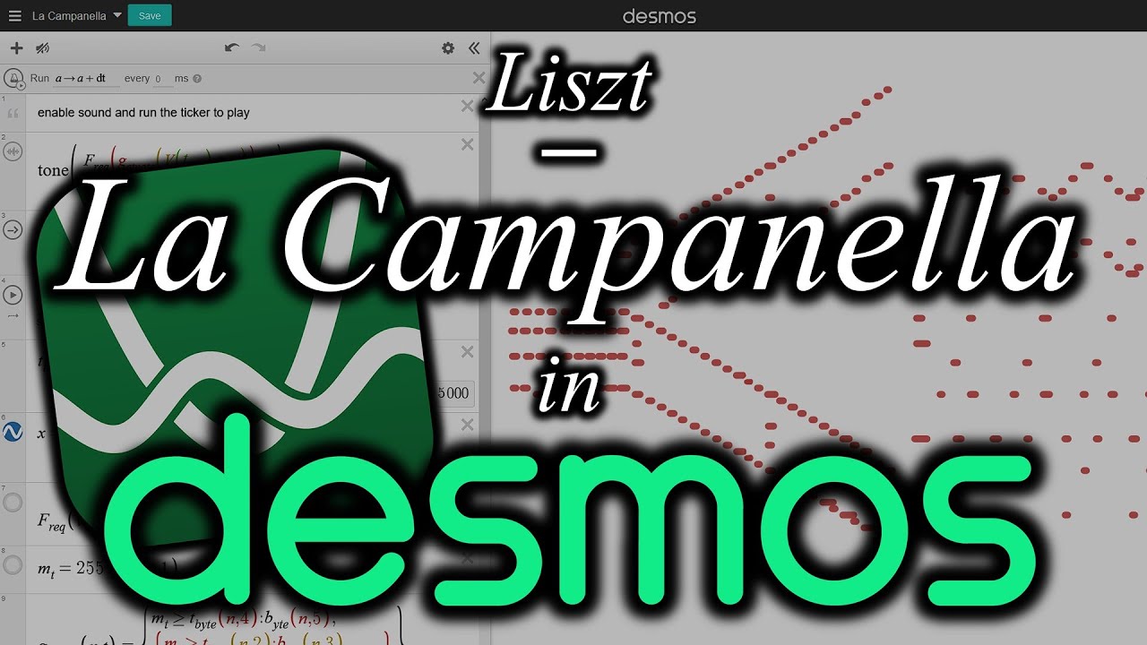 Liszt - La Campanella | Desmos Tone() Function Showcase - YouTube