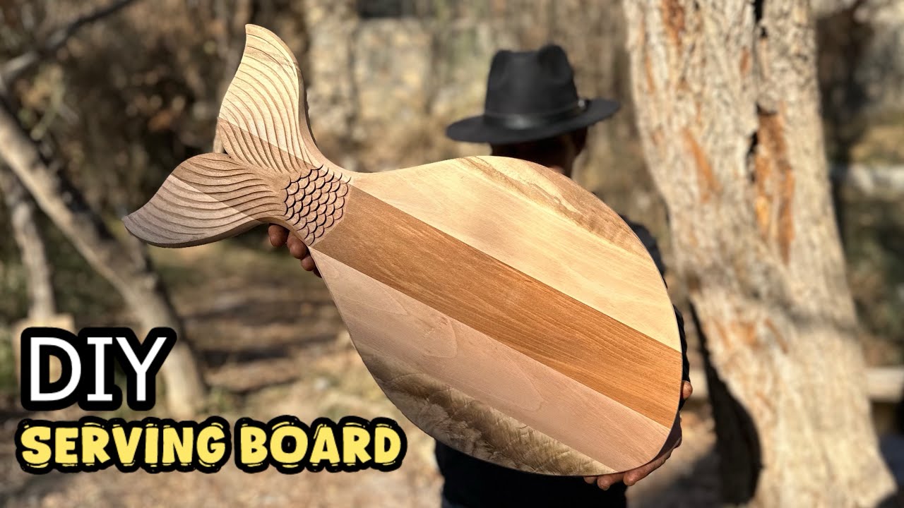 DIY Fish-Shaped Wooden Serving Board | Easy Woodworking Project🪵🐠 - YouTube