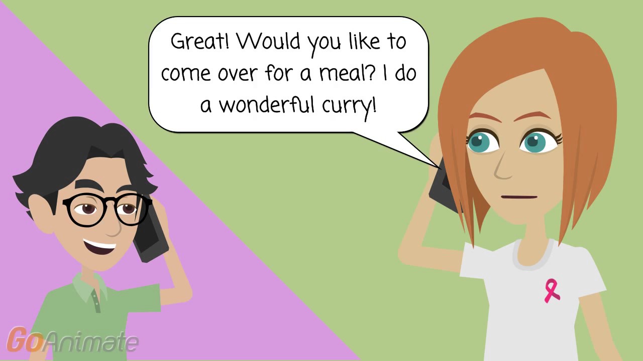 Copy of inviting someone for a meal - phone conversation - YouTube