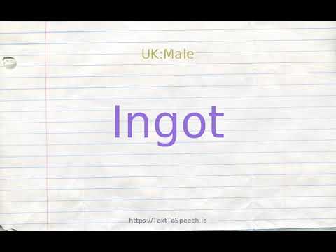 How to pronounce ingot - YouTube