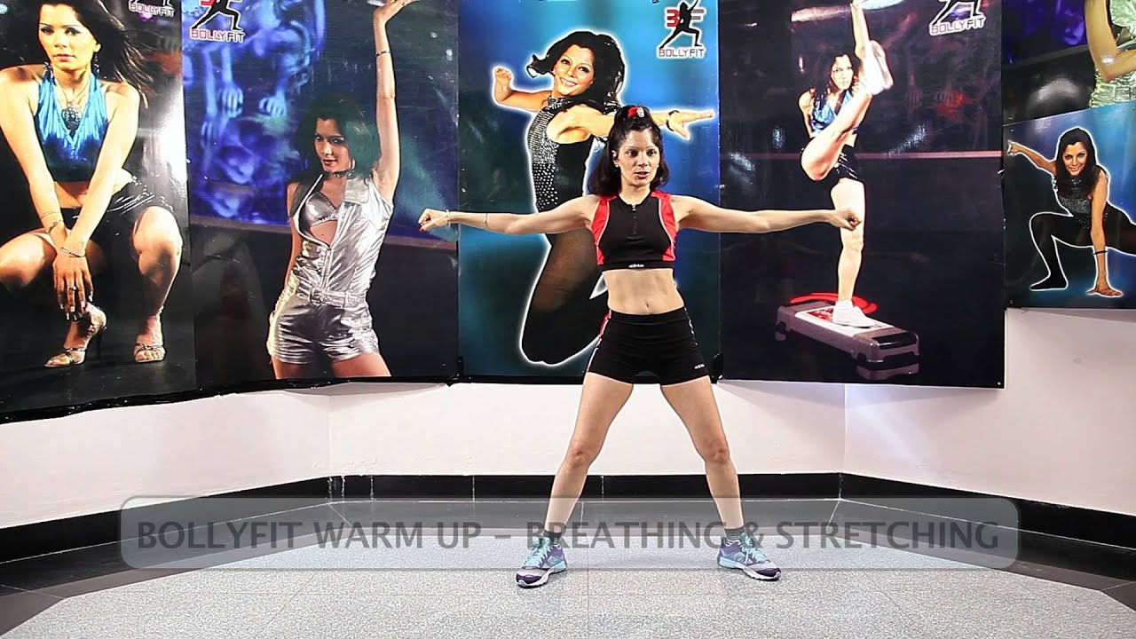 Reema Sarin's BOLLYFIT Workout - BREATHING & STRETCHING - YouTube