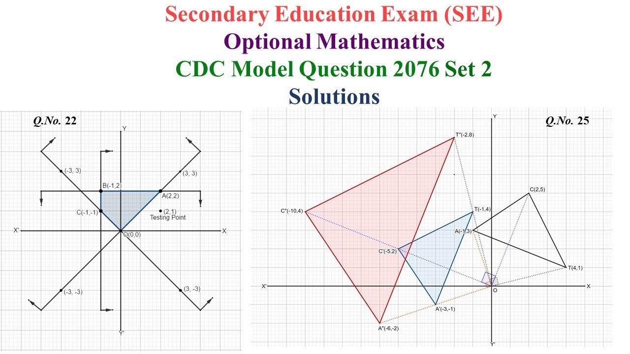 Optional Math Model Questions 2076 Solutions Set 2 (New Curriculum ...