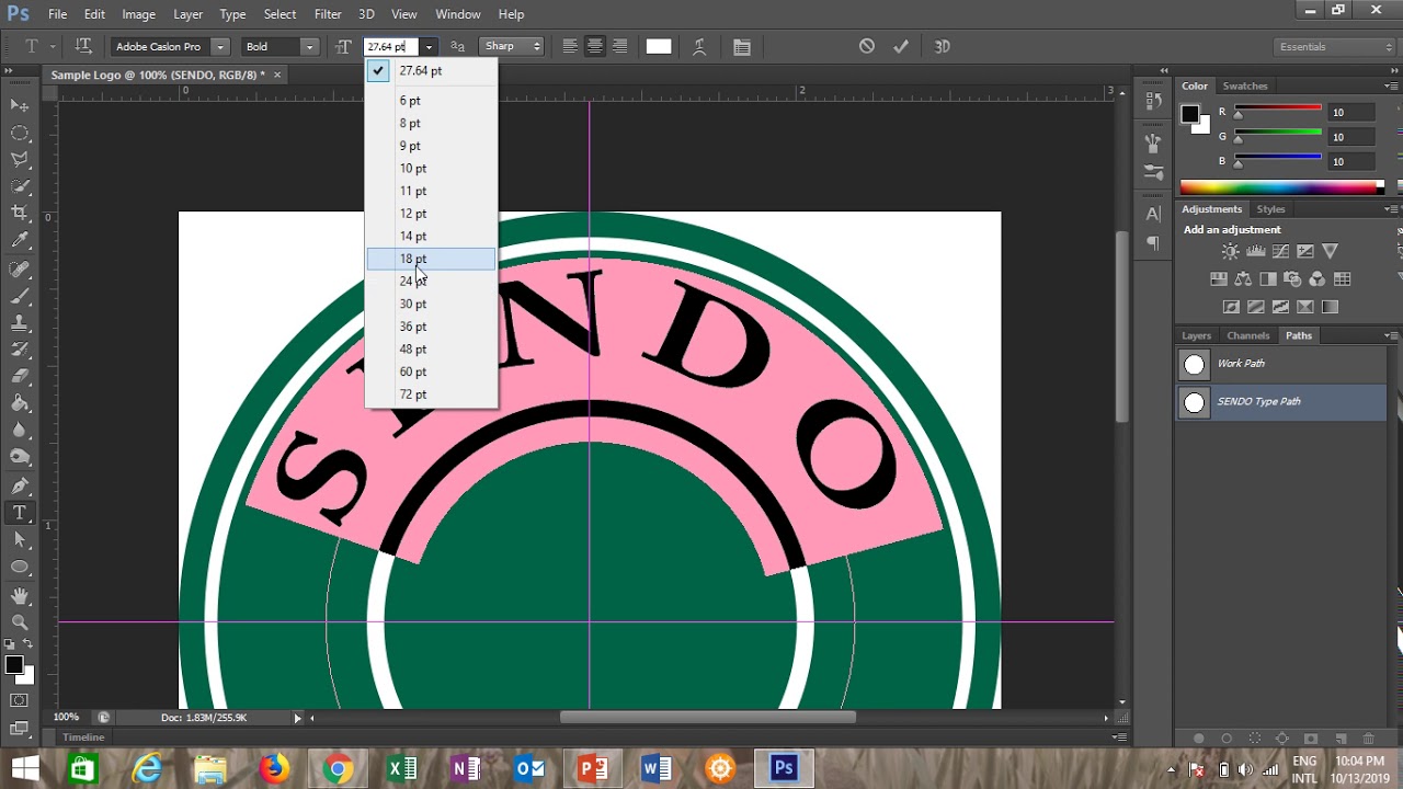 How to Create Round Logo in Photoshop Tagalog - YouTube