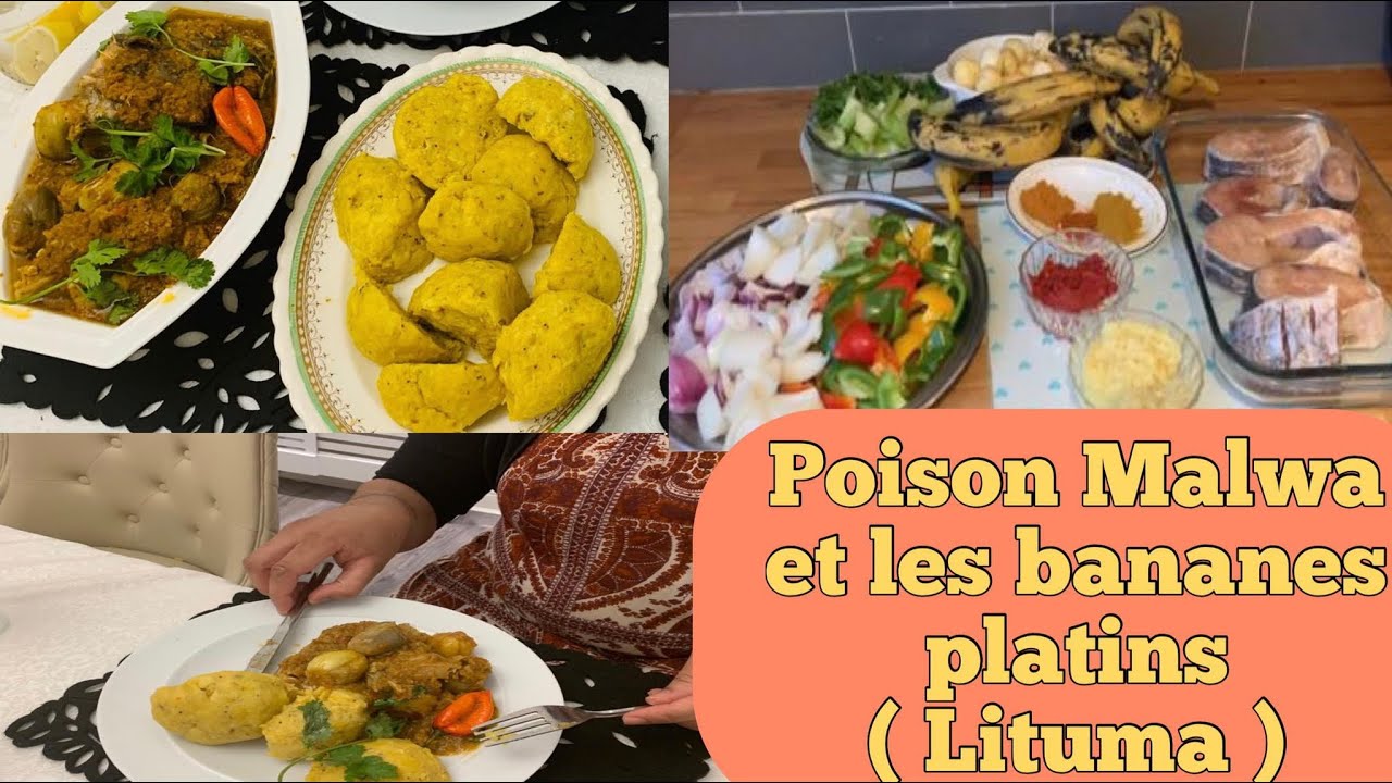 Poisson Malwa et les bananes platins ( Lituma) Cuisine Congolaise 🇨🇩 ...
