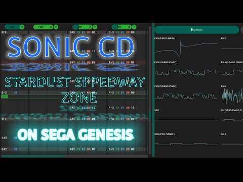 Sonic CD - Stardust Speedway Past Zone Sega Genesis (YM2612 & SN76489 ...
