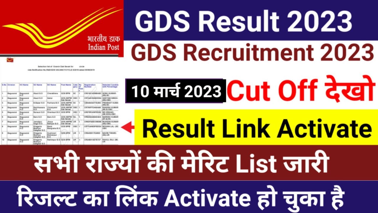 India Post GDS Result 2023 कब आएगा | GDS Result Date | GDS Cut Off Kab ...