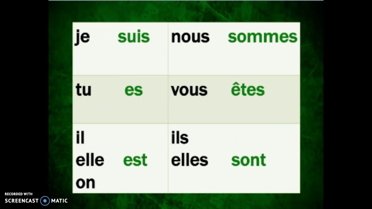 Song FRENCH "Conjugate That Verb" (être) set to "Strip That Down" by ...