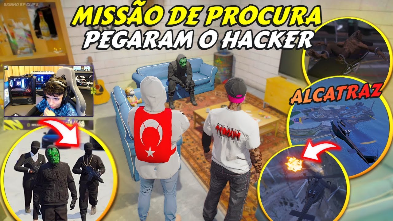 HACKER VIROU CHEFE DO BK | PEGARAM O HACKER NA MISSÃO | BURACO CERCADO DE ÁGUA? - BKINHO RP CLIP ...
