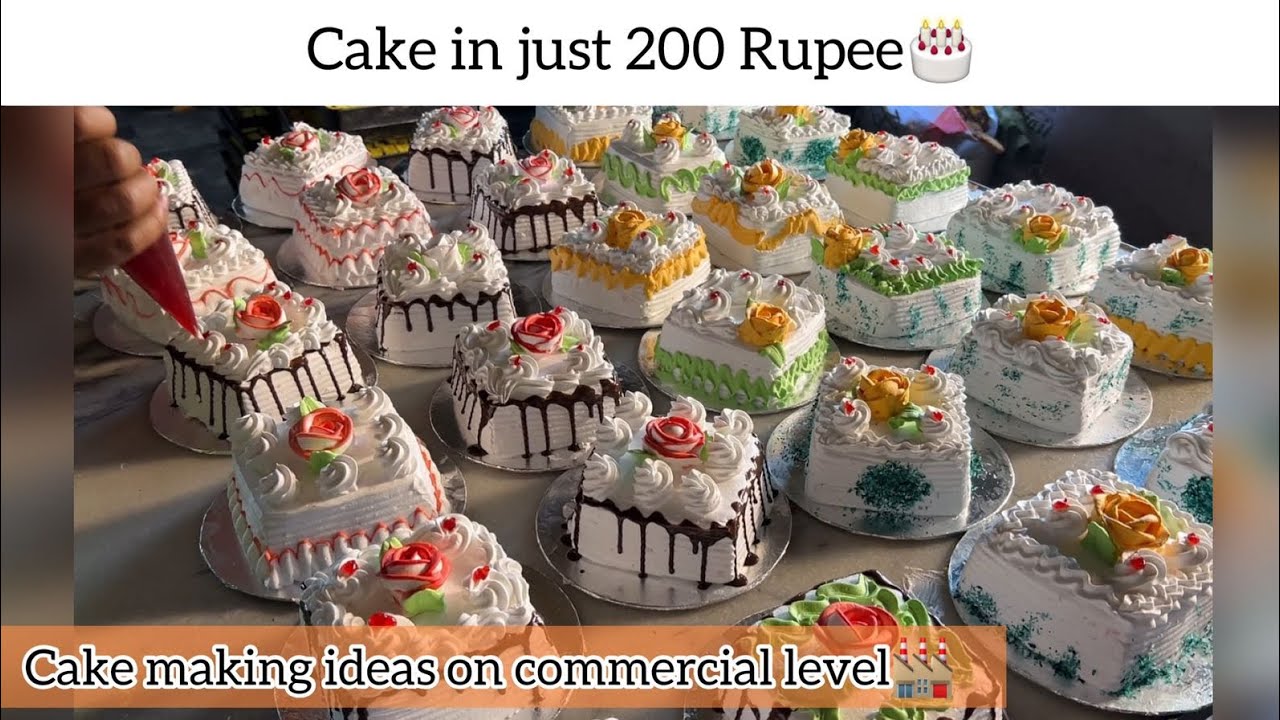 How To Cake Decoration In Commercial Level | Cake Making Ideas On ...