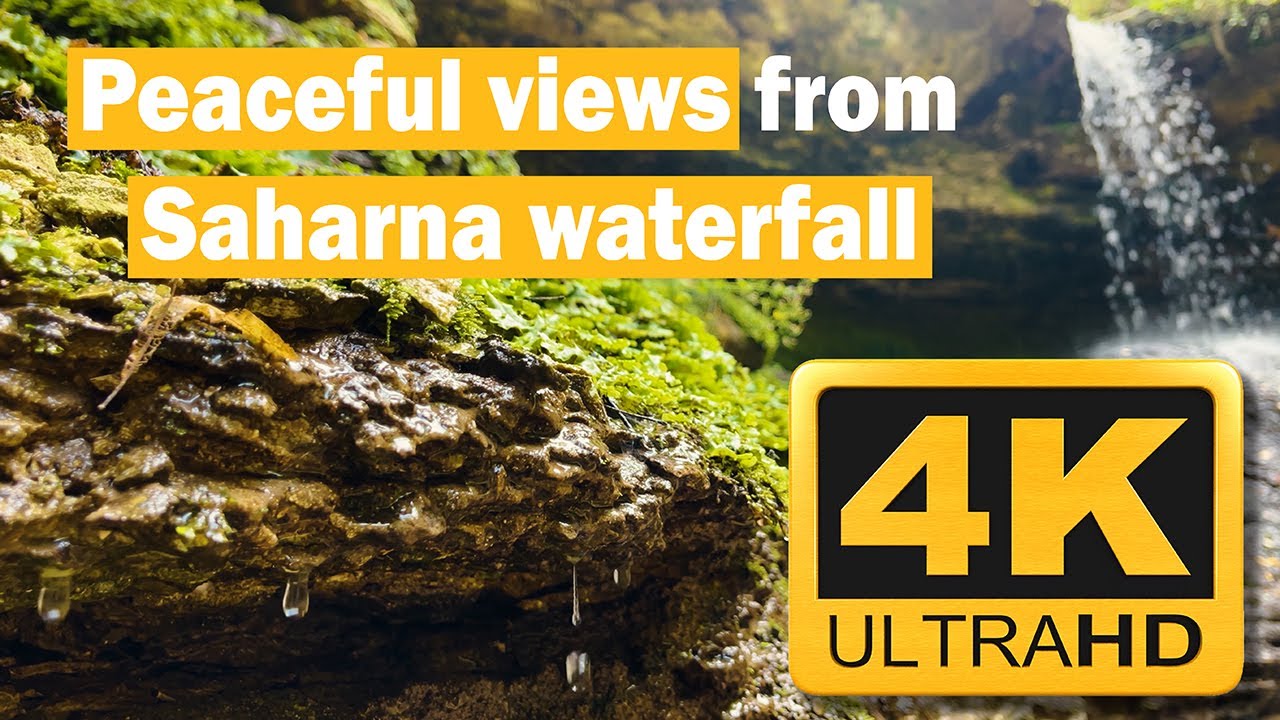 Peaceful views from Saharna waterfall in 4K | Ambient sound - YouTube