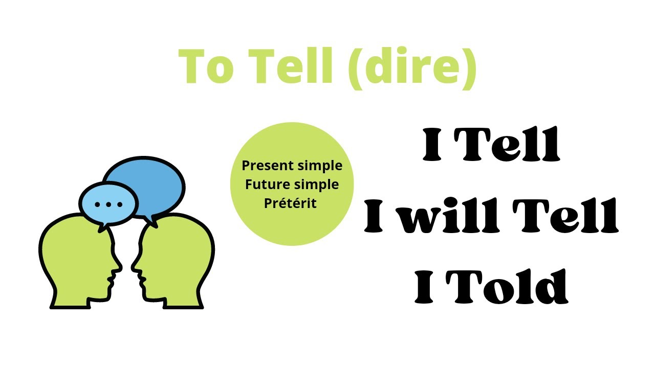 Comment Conjuguer le verbe To Tell en anglais au présent simple, Future ...