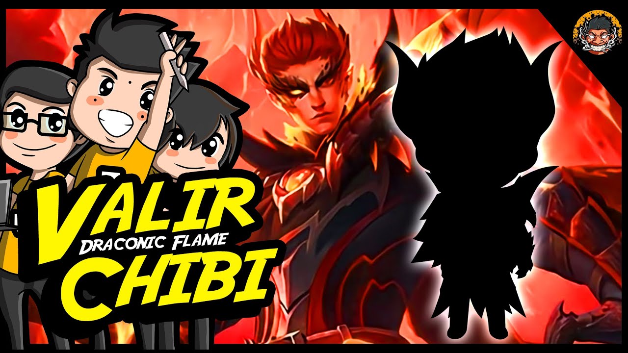 SPEED ART | VALIR DRACONIC FLAME SKIN | MLBB 3vs3 Champion| Chibi for ...