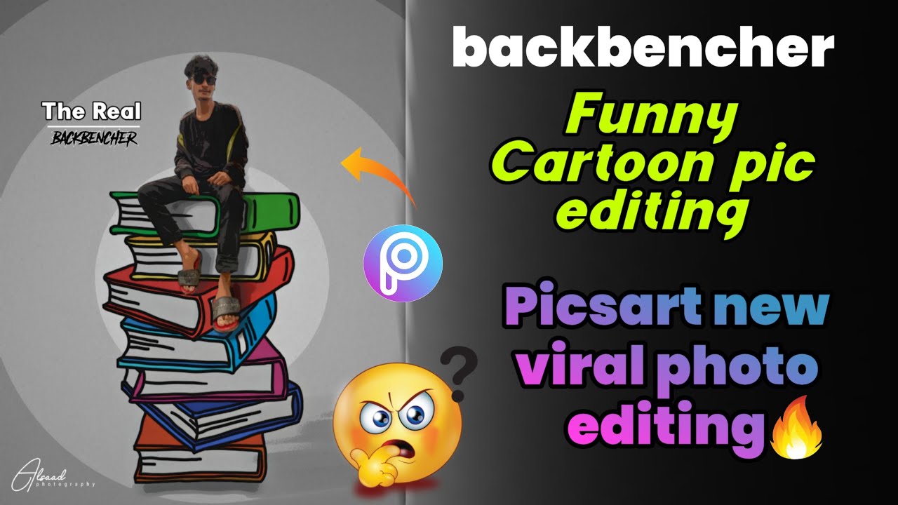 😅Funny cartoon photo editing new style | picsart viral cartoon editing ...