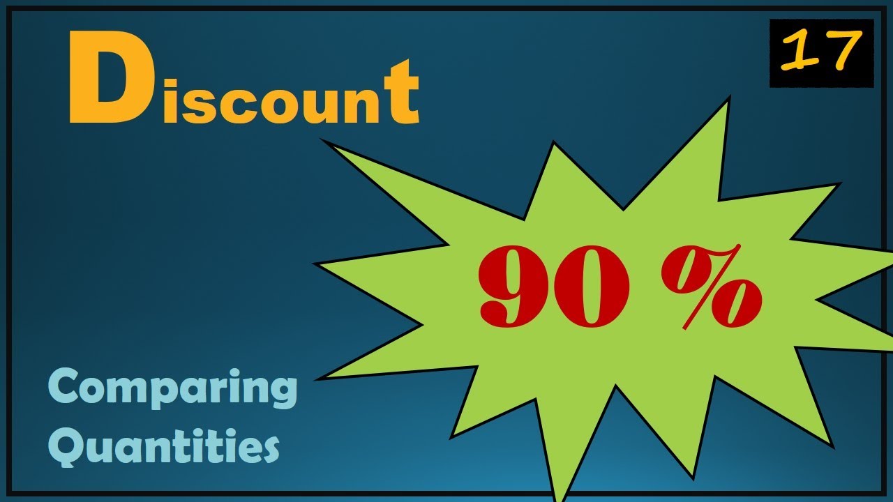 What is Discount | How to find Discount |comparing quantities class 8 ...
