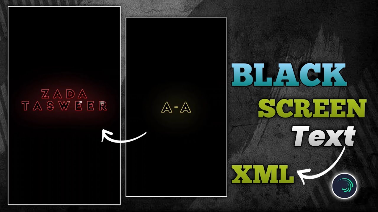Viral Black Screen Text Effect Tutorial | Alight Motion Lyrics Xml File ...