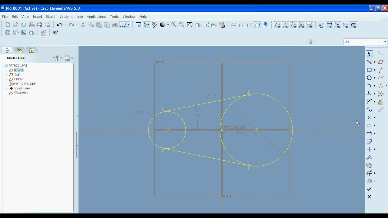 Sketch Basics in Creo (Pro E) - YouTube