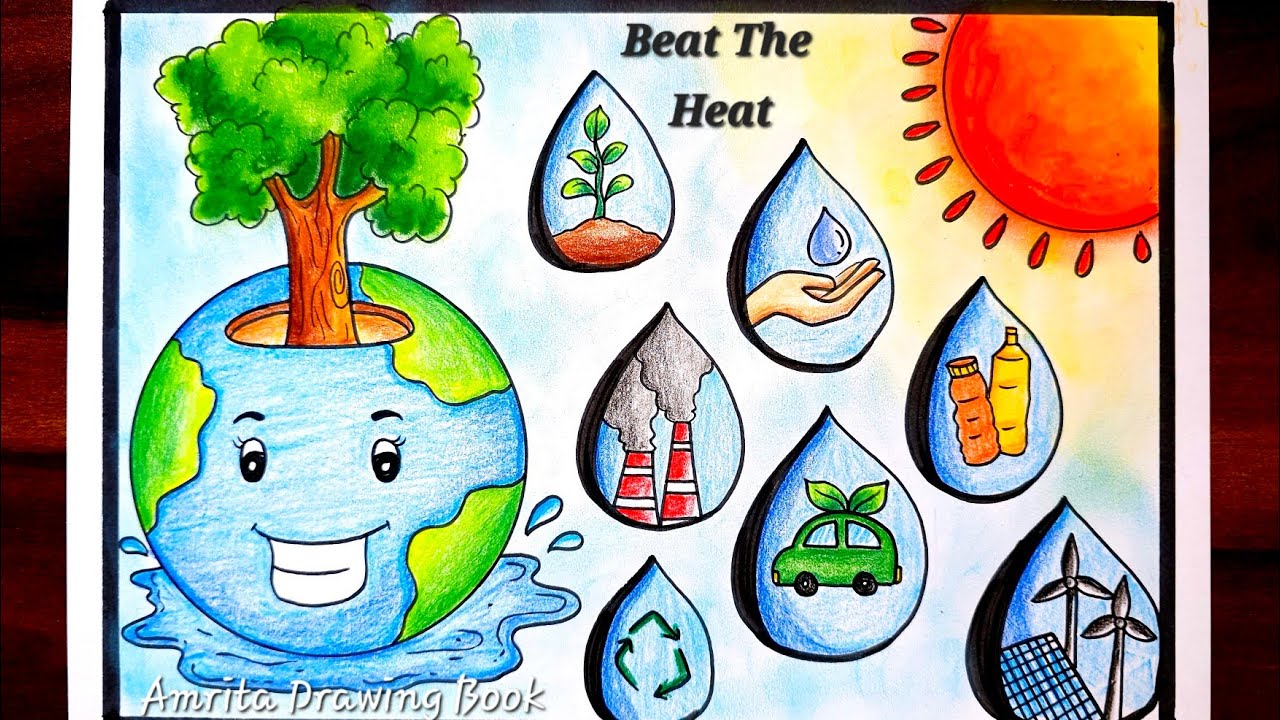 World Environment Day Poster Drawing | Save Earth Drawing | Environment ...