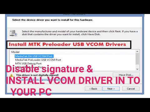 How to install vcom driver in to your pc - YouTube