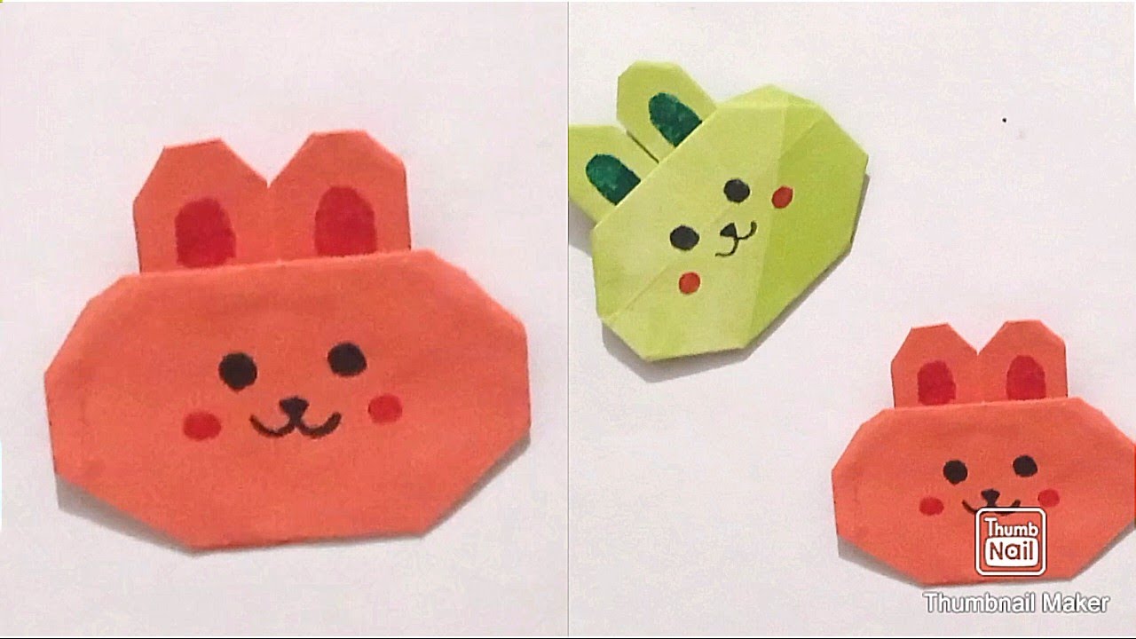 PAPER RABBIT | How to make paper rabbit | Origami rabbit | diy rabbit ...