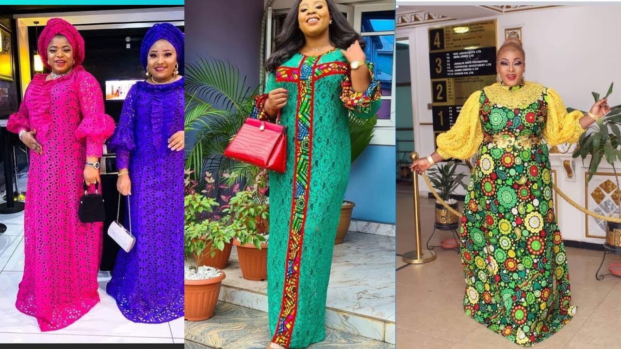 Trendy Ankara BouBou/Bubu Gown styles || Beautiful Lace Maxi/ Kaftan ...