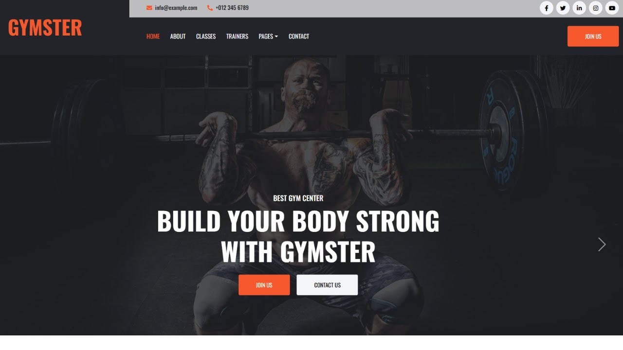 How to make a GYM website in html and css | Source code - YouTube