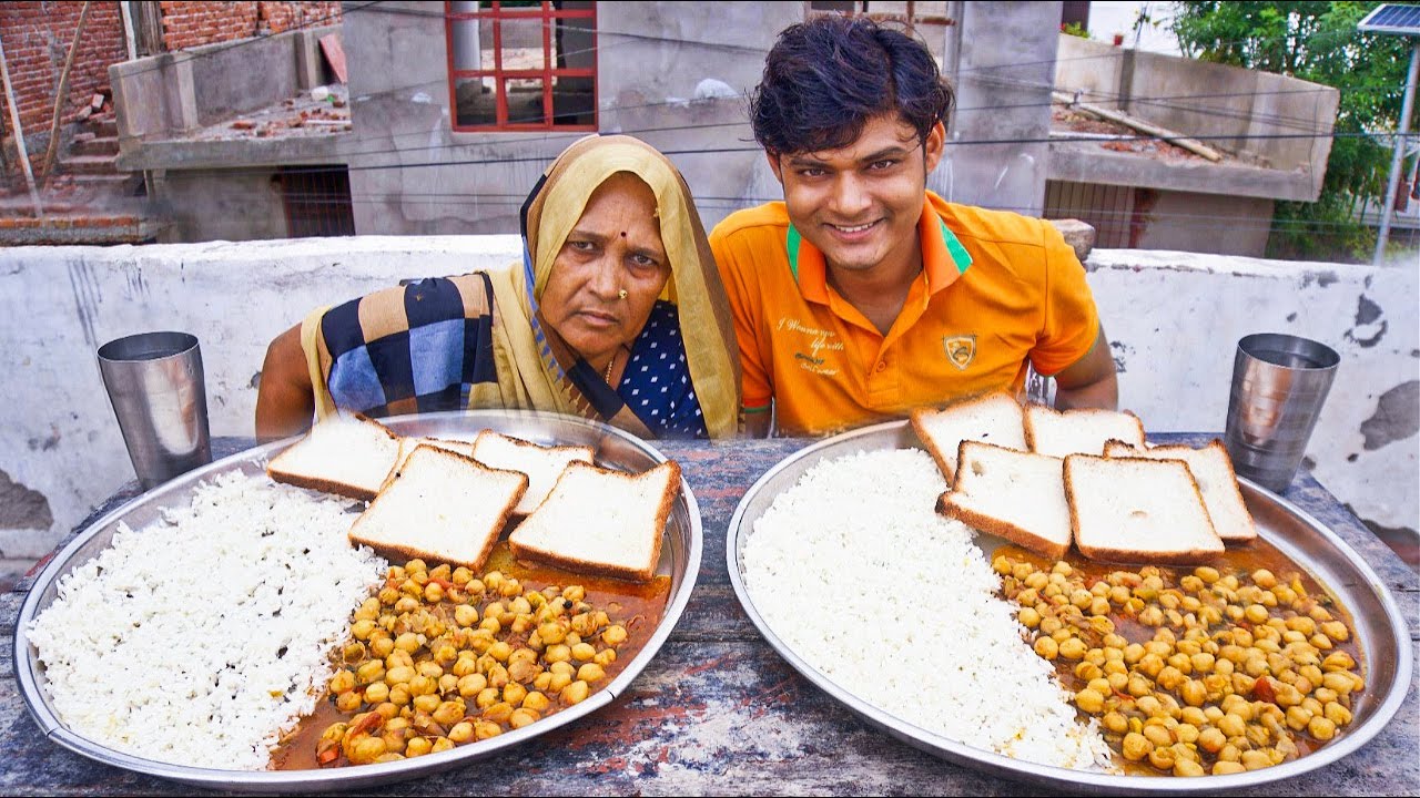 Chola Bread Chawal Eating Challenge | Cooking & Eating Show | Desi ...