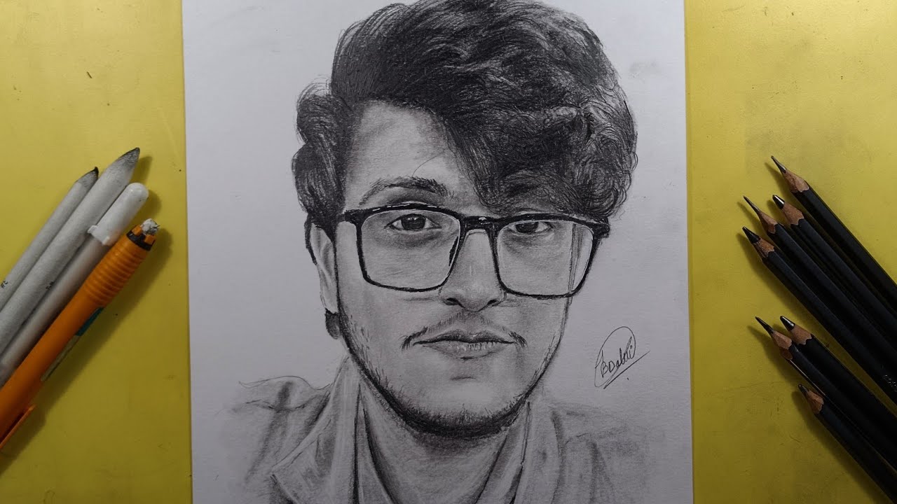 Drawing Triggered Insaan| Portrait Drawing of Nishchay Malhan ...