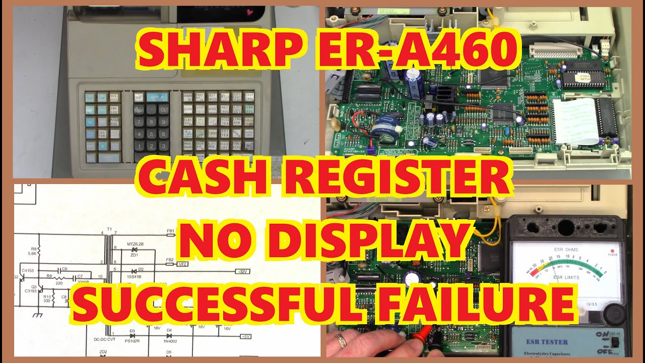 SHARP ER-A460 CASH REGISTER NO DISPLAY - ANOTHER SUCCESSFUL FAILURE ...