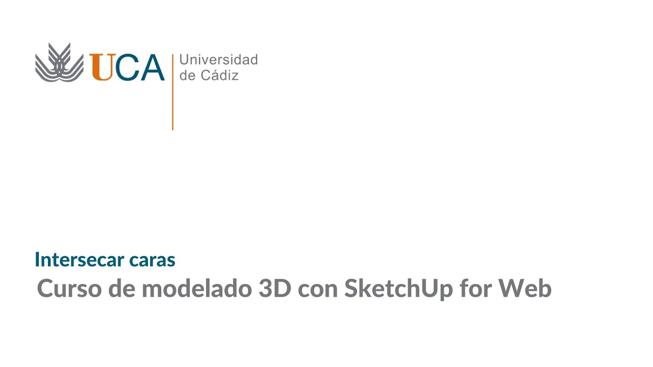 37. Modelado básico SketchUp Web. Intersecar caras - YouTube