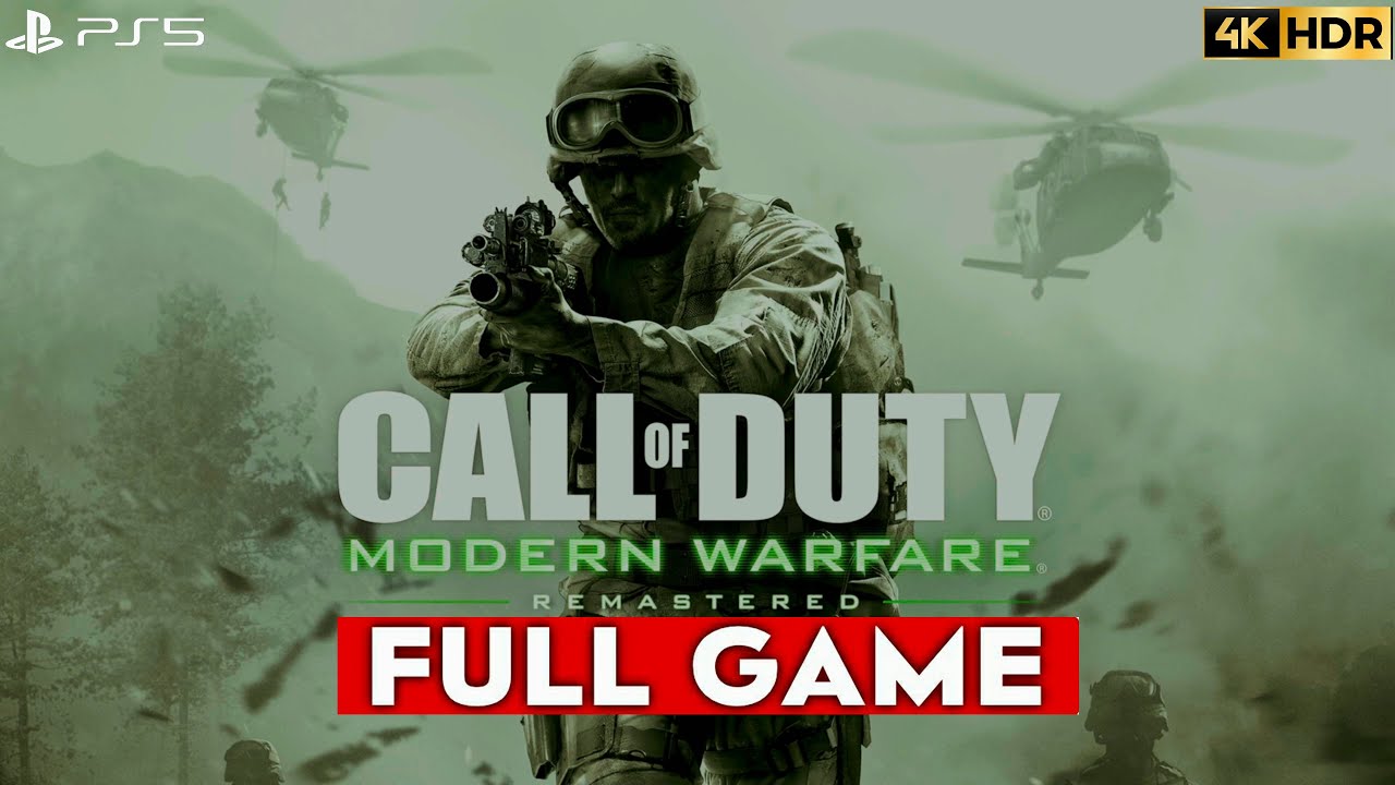 Call of Duty Modern Warfare Remastered PS5 Gameplay 4K HDR Full Game ...