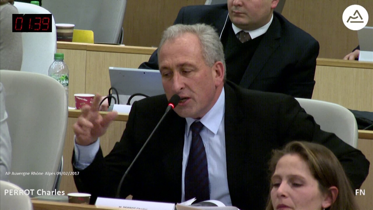 Charles Perrot (FN) contre les indémnités du Président Wauquiez - YouTube