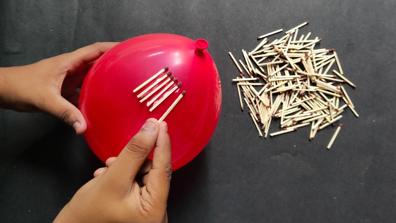 Unique Craft Using Waste Balloon and Matchstick | Home Decoration Ideas ...