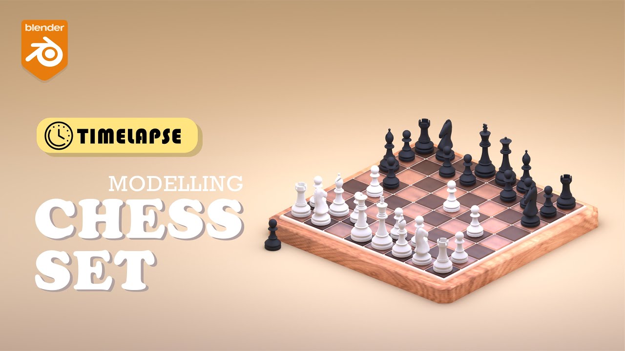 BLENDER: Modelling Chess Set Timelapse - YouTube