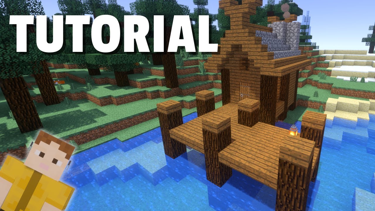 How to Build a Fishing Hut in Minecraft? (TUTORIAL) Viking Style ...