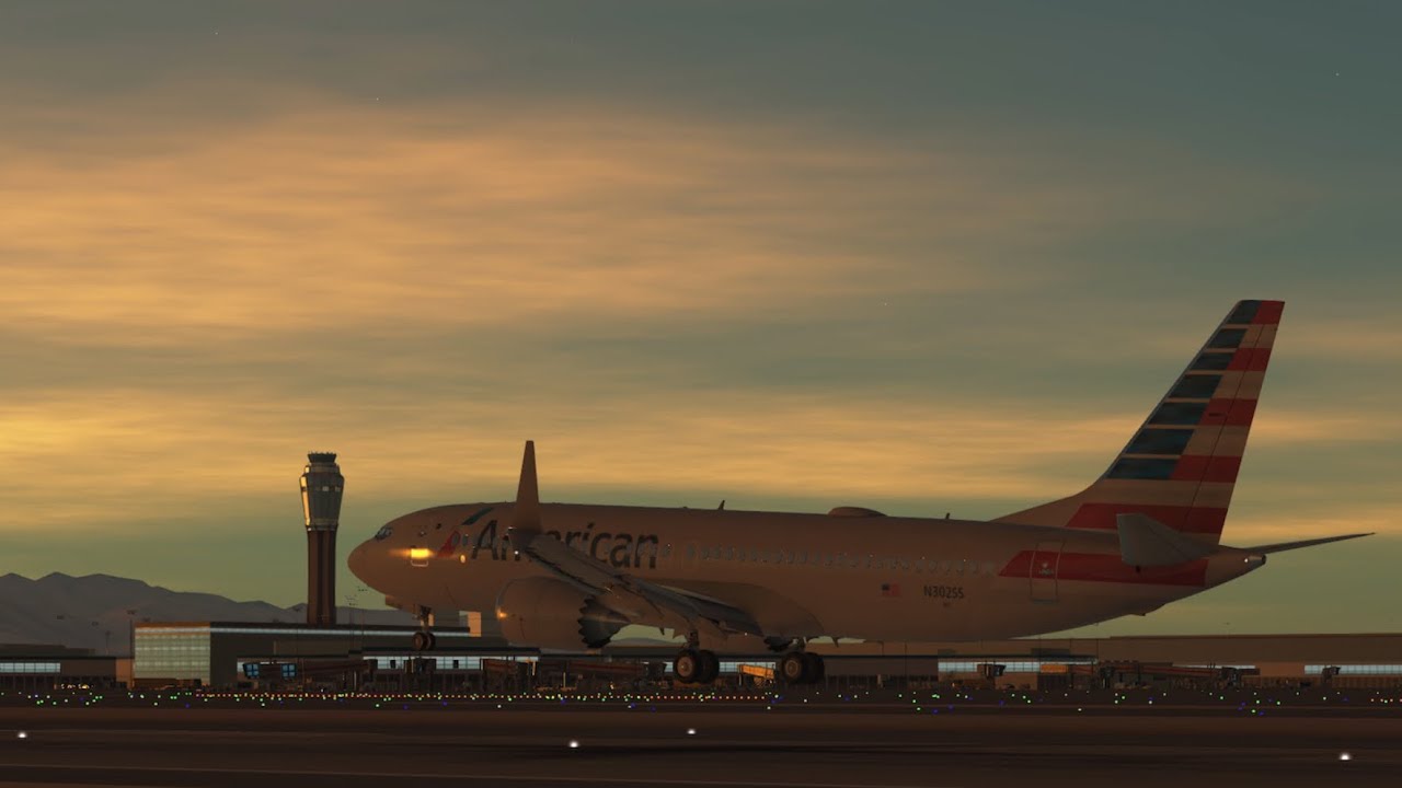 Sunset landing in Las Vegas | Miami to Las Vegas | Infinite Flight ...