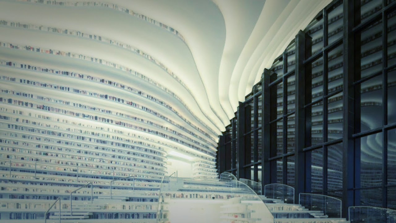 Coolest Library In China - YouTube