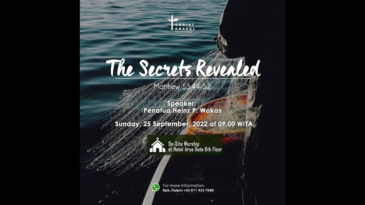 Minggu, 25 September 2022 | Penatua Heinz P. Wokas | The Secrets ...