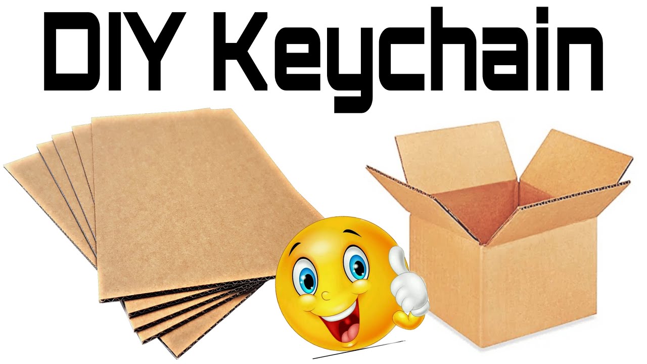 How to make keychain with cardboard | Diy keychain | Keychain kaise ...