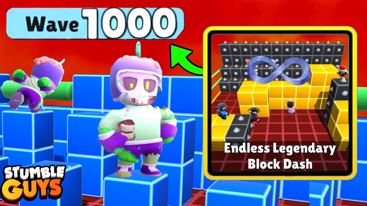 *ENDLESS* LEGENDARY BLOCK DASH 💎 - Map Theory | Stumble Guys 0.58 - YouTube