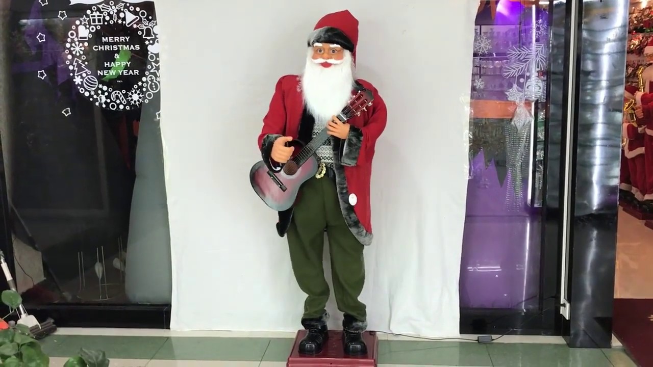 Electric Santa Claus Dancing And Singing 1.8m High - YouTube