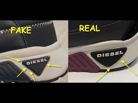 Diesel Sneakers real vs fake. How to spot fake Diesel shoes - YouTube