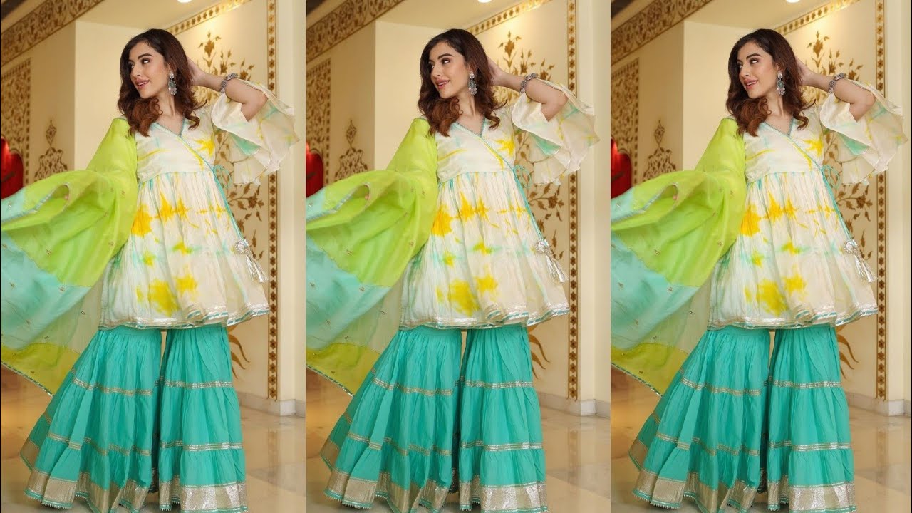 💕Latest Frock With Sharara Garara outfits || Punjabi Dresses Design ...
