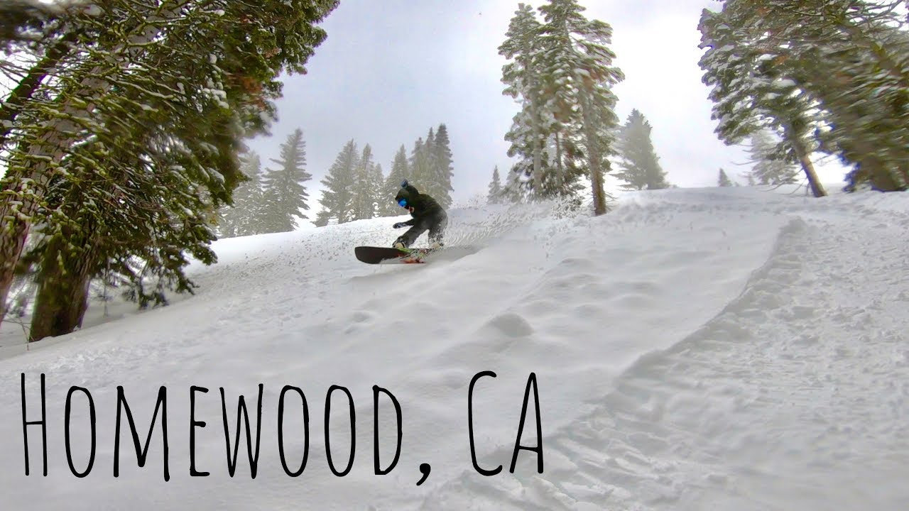 EMPTY POW DAY at HOMEWOOD RESORT in CALIFORNIA (2019 SNOWBOARDING ...