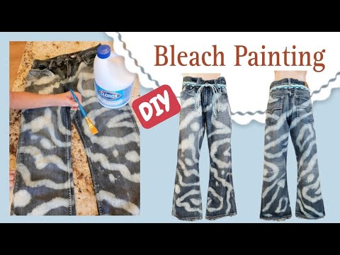 How To Paint With Bleach On Denim