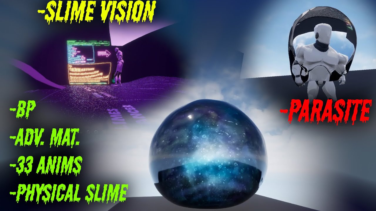 BigBlob the slime. a fully physical, TPS/FPS character, monster, minion ...