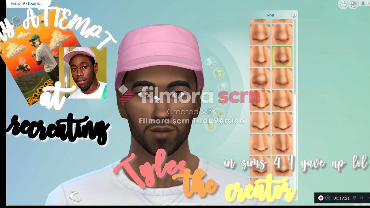 ☆ATTEMPTING TO CREATE TYLER THE CREATOR IN SIMS 4 WITH NO CC (I tried ...