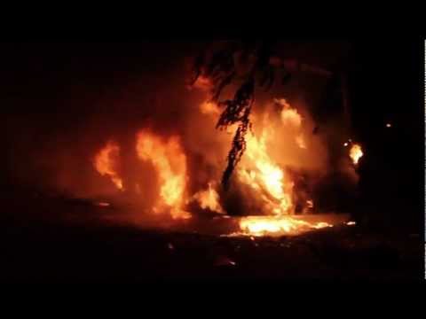 Arde camión de Mabe