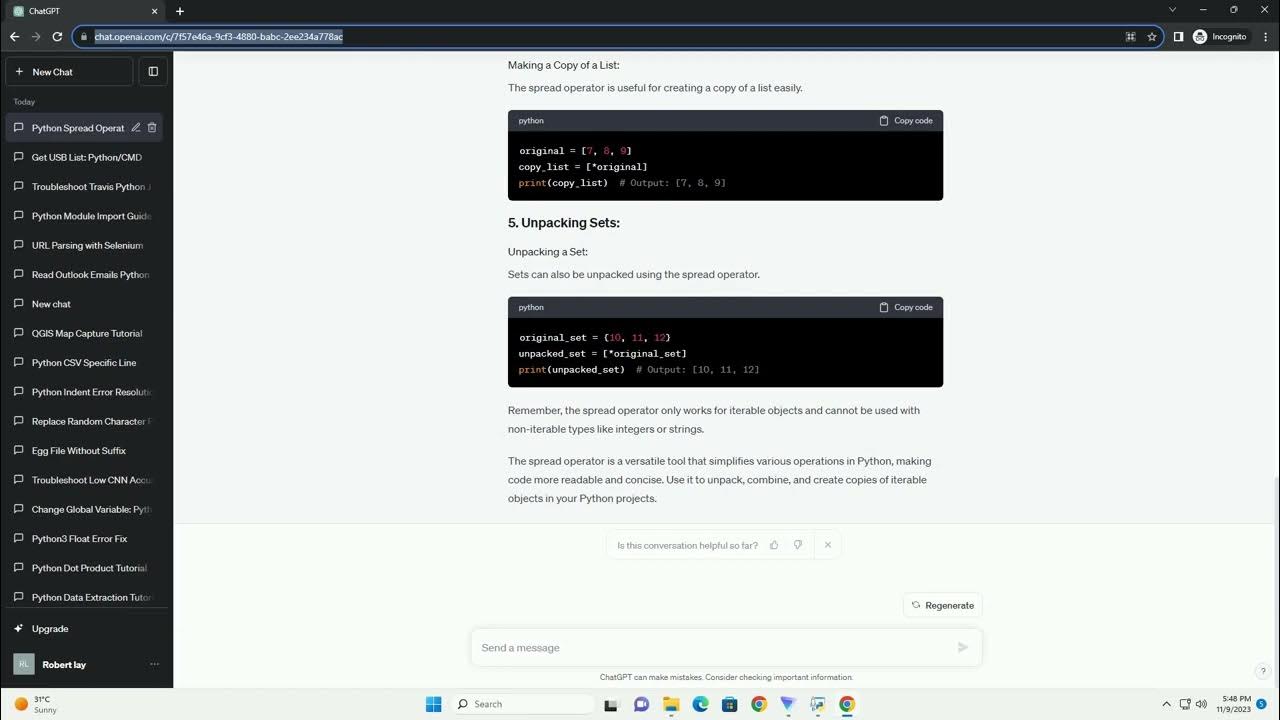 How to use spread operator in Python - YouTube